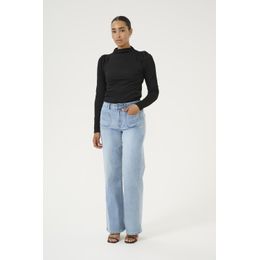 Kaffe Langarm-Bluse Slim fit Black