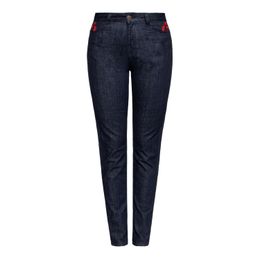 Queen Kerosin Damen Western Jeanshose Roses Denim