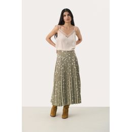 PART TWO Rock A-shape Vetiver Foil Print green