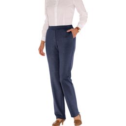 CR&Eacute;ATION L Damen Schlupfhose aus weichem Flanell marine-meliert Gr&ouml;&szlig;e 40