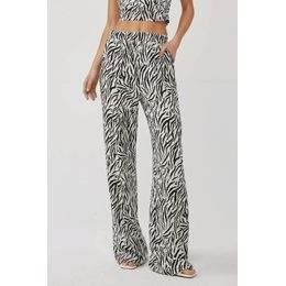 Hosen mit weitem Bein im Zebrastreifen-Muster