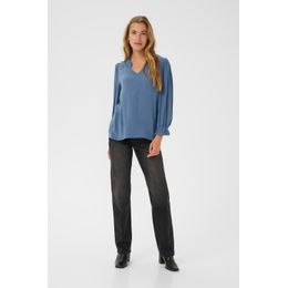 Kaffe Langarm-Bluse KAliv Regular fit blue