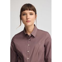 Hemd rosa taupe im Slim Fit mit Rigby Go-Logo