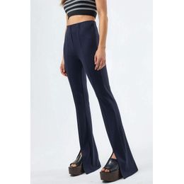 Hoch taillierte Flare-Leggings mit Schlitz