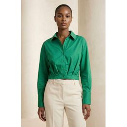 L&auml;ssiges Knopfleisten-Crop-Shirt