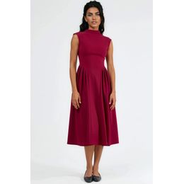 Texturiertes Panel-Midi-Kleid