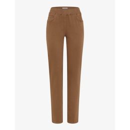 Raphaela by Brax Damen Five-Pocket-Hose Style PAMINA OLIO, denim hellbraun, Gr. 36