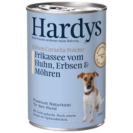 Hardys Ed. Cornelia Poletto H&uuml;hner Frikassee mit Spargel & Pilzen Hunde-Nassfutter getreidefrei 6x400g