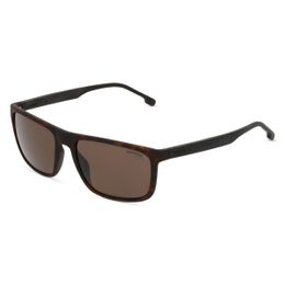 Carrera 8047/S | Herren-Sonnenbrille | Fassung: Vollrand, Quadratisch, Kunststoff, Havanna Dunkel | Glasfarbe: Braun