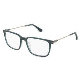 Police POIVPLG77 Brille Unisex | Fassung: Vollrand, Quadratisch, Wei&szlig; Matt