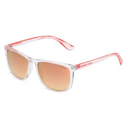 Superdry SHOCKWAVE | Unisex-Sonnenbrille | Fassung: Vollrand, Quadratisch, Kunststoff, Kristall Gl&auml;nzend | Glasfarbe: Braun