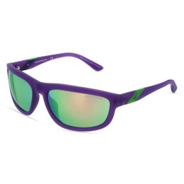 Emporio Armani EA4183U | Herren-Sonnenbrille | Fassung: Vollrand, Quadratisch, Kunststoff, Violett Gl&auml;nzend | Glasfarbe: Gr&uuml;n