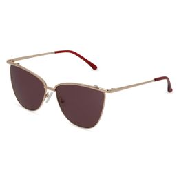 Fielmann CY 011 SUN FA | Damen-Sonnenbrille | Fassung: Vollrand, Butterfly, Metall, Gold | Glasfarbe: Braun