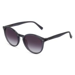 Fielmann BD 474 SUN CL | Unisex-Sonnenbrille | Fassung: Vollrand, Rund, Acetat, Grau Transparent | Glasfarbe: Grau Verlaufend