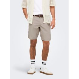 Only & Sons Chinoshorts ONLY & SONS "ONSKAL CHINO 0287 SHORTS CS", Herren, Gr. XXL, N-Gr, string, Web, Obermaterial: 100% Baumwolle, unifarben, slim fit, Hosen Chinoshorts
