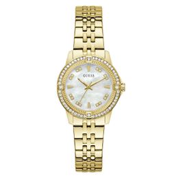Quarzuhr Guess "COLETTE", gold (goldfarben), Armbanduhren, Damen, Quarzuhr, Armbanduhr, Damenuhr, Edelstahlarmband, analog