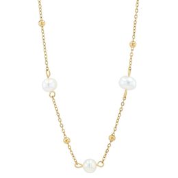 Adelia&acute;s Kette ohne Anh&auml;nger ADELIA&acute;S "Halskette aus Edelstahl mit S&uuml;&szlig;wasserperle 40+5", gold, Halsketten, Damen, 45cm, Edelstahl, Zum Verschenken &ndash; ideal zum einen besonderen Tag