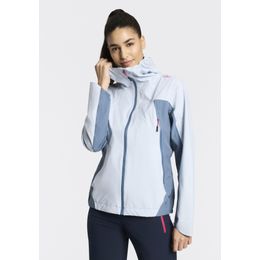 Regenjacke CMP, Damen, Gr. 34, blau (sky blau), Obermaterial: 100% Polyester, Jacken Regenjacke, mit regulierbarer Kapuze, Zwei-Lagen-Konstruktion, &Uuml;bergangsjacke