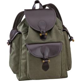Parforce Rucksack mit Lederapplikationen Oliv