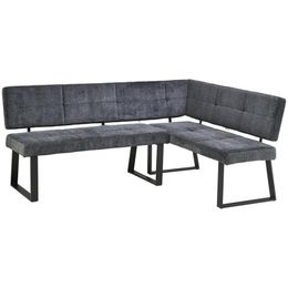 Livetastic Eckbank, Dunkelgrau, Metall, Textil, 5-Sitzer, Eckteil, nur wie online abgebildet bestellbar, 193x141 cm, Esszimmer, B&auml;nke, Eckb&auml;nke