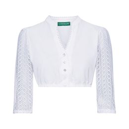 Country Line Dirndlbluse mit 3/4-Arm Wei&szlig; (Gr&ouml;&szlig;e: 40)