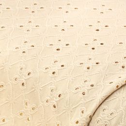 buttinette Elastik-Jersey "Lochmuster", creme