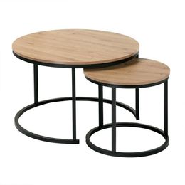 Calicosy Beistelltisch, Eiche, Holzwerkstoff, 70x45.5x77.5 cm, Wohnzimmer, Wohnzimmertische, Beistelltische