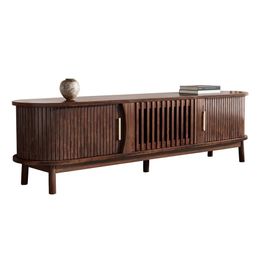Urban Meuble Lowboard, Walnuss, Holzwerkstoff, Rechteckig, 165x46x40 cm, Wohnzimmer, Wohnw&auml;nde, Lowboards, Lowboards stehend