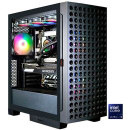 Cougar Gaming-PC "AIRFACE ECO BK Intel Core Ultra 5 250KF Plus 32GB DDR5 1TB SSD", schwarz, Microsoft Windows 11 Home (64 Bit), 32 GB RAM 1.000 GB SSD, Desktop-PCs, Windows 11, DDR5 RAM