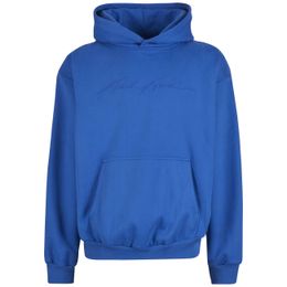 Kapuzensweatshirt Karl Kani "Karl Kani KK Autograph Heavy Sweat OS Hoodie", Herren, Gr. S, blau, 80% Baumwolle, 20% Polyester, Rundhals, Sweatshirts