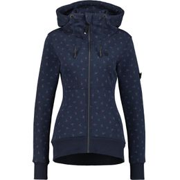 alife and kickin Kapuzensweatjacke ALIFE & KICKIN "Damen YasminAK B Kapuzensweatjacke, Sweatjacke", Damen, Gr. L, blau (marine), 50% Baumwolle, 50% Polyester, Sweatjacken
