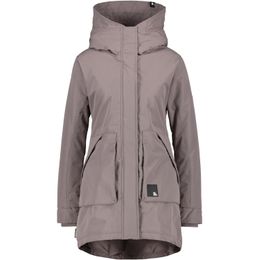 alife and kickin Winterjacke ALIFE & KICKIN "Damen FloraAK Winterjacke, gef&uuml;tterte Jacke", Damen, Gr. L, braun (shiitake), 100% Polyester, Jacken Winterjacke