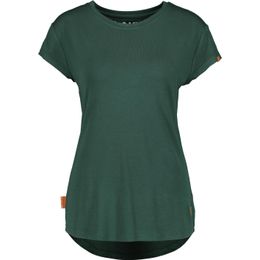 alife and kickin Rundhalsshirt ALIFE & KICKIN "Damen MimmyAK A Shirt", Damen, Gr. L, schwarz forest, 95% Viskose, 5% Elasthan, Shirts Rundhalsshirt