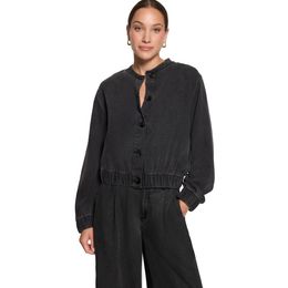 Jackenblazer Zero "Damen langarm", Damen, Gr. 34, schwarz (schwarz denim), Obermaterial: 67% Lyocell, 23% Polyester, 10% Viskose. Futter: 100% Baumwolle, l&auml;ssig geschnitten h&uuml;ftlang, Blazer, Material