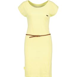 alife and kickin Blusenkleid ALIFE & KICKIN "Damen ElliAK Sommerkleid, Kleid", Damen, Gr. M, Normalgr&ouml;&szlig;en, gelb (lemonade), 65% Baumwolle, 35% Polyester, Kleider Blusenkleid