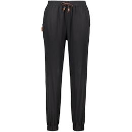 alife and kickin Stoffhose ALIFE & KICKIN "Damen AliciaAK", Damen, Gr. L, Normalgr&ouml;&szlig;en, schwarz (moonless), 100% Lyocell, Hosen Stoffhose
