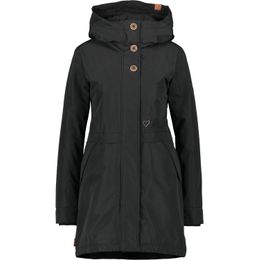 alife and kickin Winterjacke ALIFE & KICKIN "Damen HannaAK Winterjacke, gef&uuml;tterte Jacke", Damen, Gr. L, schwarz (moonless), 100% Polyester, Jacken Winterjacke