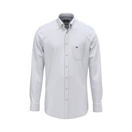 Langarmhemd Fynch-Hatton, Herren, Gr. L, N-Gr, light blau, Web, Obermaterial: 100% Baumwolle, gestreift, regular fit h&uuml;ftbedeckend, Rundhals, 2-Knopf-Manschette, Hemden, mit Burtton-Down-Kragen