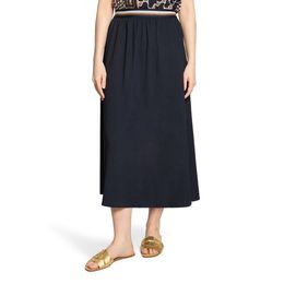 Maxirock Betty Barclay "Damen mit elastischem Bund", Damen, Gr. 36, dunkelblau, Jersey, Obermaterial: 99% Polyester, 1% Elasthan, ausgestellt lang, R&ouml;cke Maxirock