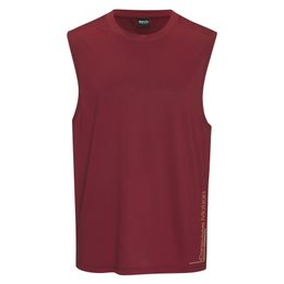 Muscleshirt Bench., Herren, Gr. L (52/54), bordeaux, Netz, Obermaterial: 89% Polyester, 11% Elasthan, bedruckt, unifarben, bequem h&uuml;ftlang, Rundhals, Shirts, mit sportiven Druck