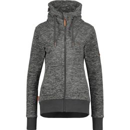 alife and kickin Sweatjacke ALIFE & KICKIN "Damen VivianAK F Fleecejacke, &Uuml;bergangsjacke, Jacke", Damen, Gr. L, grau (moonless), 62% Polyester 30% Polyester (recycelt) 8% Elasthan, Sweatjacken Sweatjacke