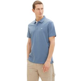 Poloshirt Tom Tailor, Herren, Gr. XXL, grau (gravel grau), Single Jersey, Obermaterial: 100% Baumwolle, regular fit, Shirts, mit Knopfleiste und Logo