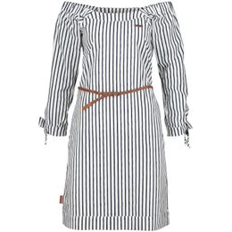 alife and kickin Blusenkleid ALIFE & KICKIN "Damen AnnieAK B Sommerkleid, Kleid", Damen, Gr. L, Normalgr&ouml;&szlig;en, wei&szlig;, 100% Leinen, Kleider Blusenkleid