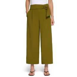 Culotte Zero "Damen mit weitem Bein", Damen, Gr. 34, Normalgr&ouml;&szlig;en, fir gr&uuml;n, Obermaterial: 100% Polyester, figurumspielend 7/8-L&auml;nge, Hosen Culotte, Schnallen