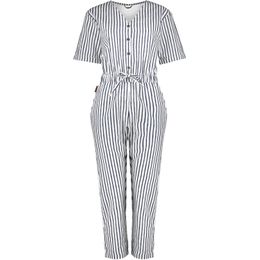 alife and kickin Jumpsuit ALIFE & KICKIN "Damen JellaAK Overall, Einteiler", Damen, Gr. L, Normalgr&ouml;&szlig;en, wei&szlig;, 100% Leinen, Overalls Jumpsuit