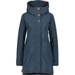 alife and kickin Winterjacke ALIFE & KICKIN "Damen HannaAK Winterjacke, gef&uuml;tterte Jacke", Damen, Gr. L, blau (marine), 100% Polyester, Jacken Winterjacke