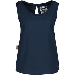 alife and kickin Blusentop ALIFE & KICKIN "Damen GiuliaAK A", Damen, Gr. L, blau (marine), 100% Polyester, Blusen Blusentop
