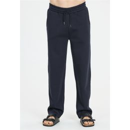 Sweathose NOU, Herren, Gr. 5XL, US-Gr&ouml;&szlig;en, schwarz (dunkelblau), 60% Baumwolle, 40% Polyester, meliert, unifarben, Hosen Sweathose, mit verstellbarem Bund