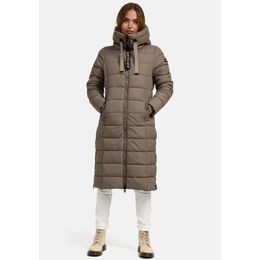 Winterjacke Navahoo "Mondmaedchen", Damen, Gr. L, braun (stone braun), Obermaterial: 100% Polyester. Innenseite: 100% Polyester, Jacken Winterjacke, Extra langer Schnitt mit seitlichen Bel&uuml;ftungs&ouml;ffnungen