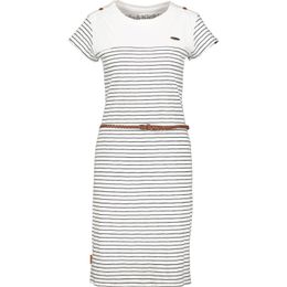 alife and kickin Blusenkleid ALIFE & KICKIN, Damen, Gr. M, Normalgr&ouml;&szlig;en, wei&szlig;, 60% Baumwolle, 40% Polyester, Rundhals, Kleider Blusenkleid